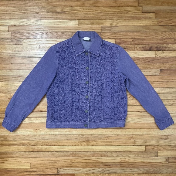 Vintage | Jackets & Coats | Vintage Purple Jean Jacket | Poshmark